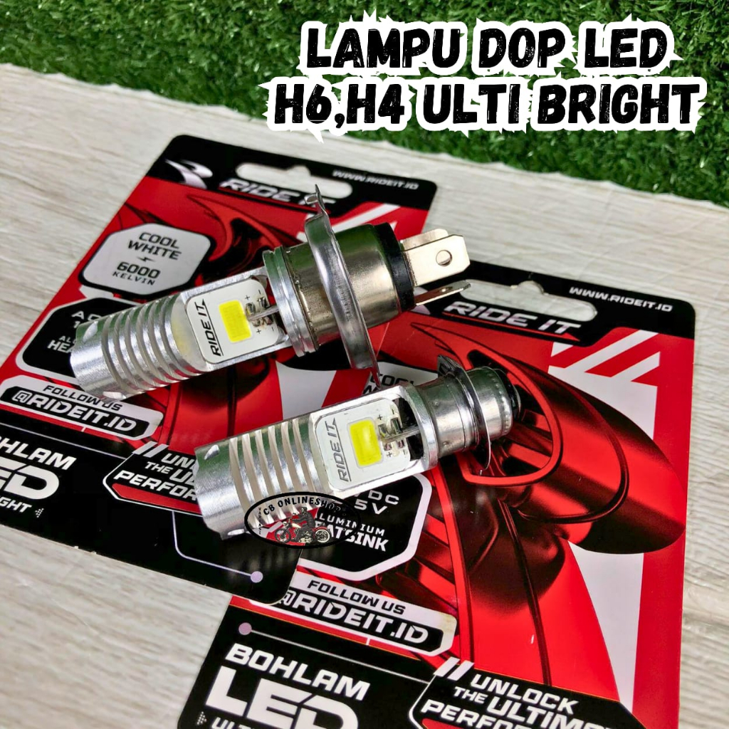 Jual LAMPU DOP LED H6 K1 2 SISI 18 WATT bohlam DOP LED H4 K3 DOP MATIC DOP MOTOR BEBEK RIDE IT ...