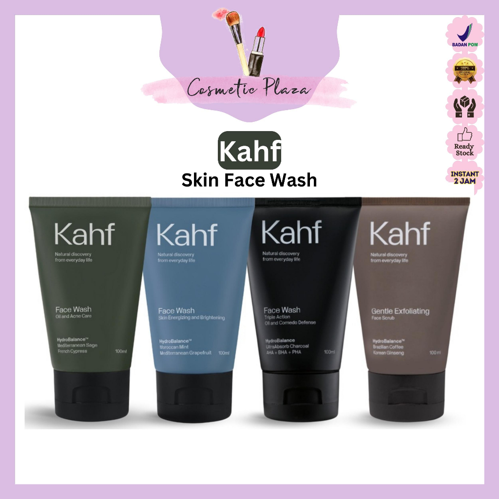 Jual KAHF Skin Face Wash Energizing and Brightening Acne Care Triple ...