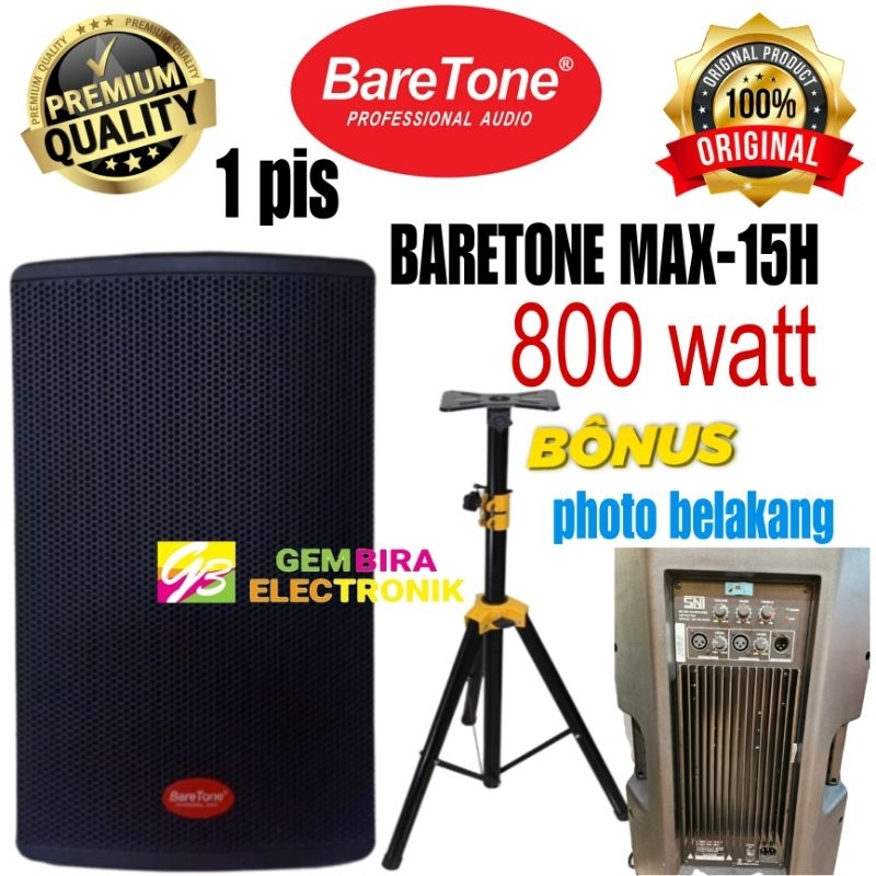 Jual Speaker Aktif Series 15 Inch RMS 800 Watt BareTone MAX15H Harga 1PCS | Shopee Indonesia