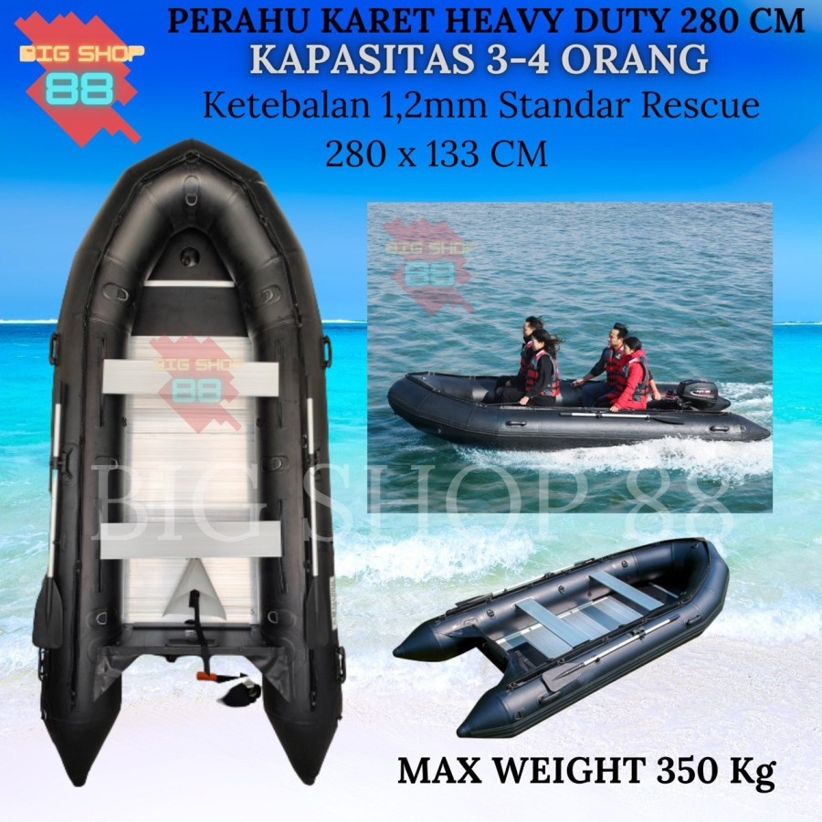 Jual PERAHU KARET RIB MANCING RUBBER RESCUE INFLATABLE BOAT HEAVY PVC ...