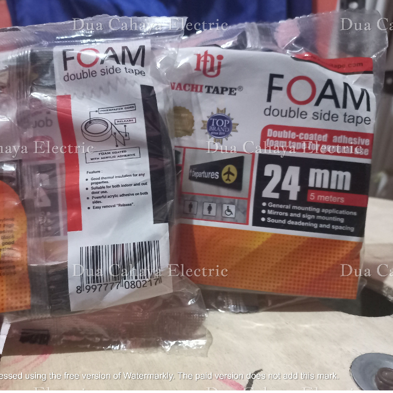 Jual NACHI SOLASI FOAM DOUBLE SIDE TAPE / SOLASI DOUBLE TAPE / FOAM DOBLE TIP 5METERS X 24MM ...