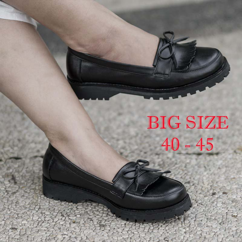 Jual Sepatu Docmart Wanita (BIG SIZE 40-41-42-43-44-45) Loafer Klasik ...