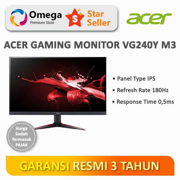 Jual Monitor Acer VG240Y M3 24" IPS 1080p FHD 180Hz HDMI DP Speaker ...