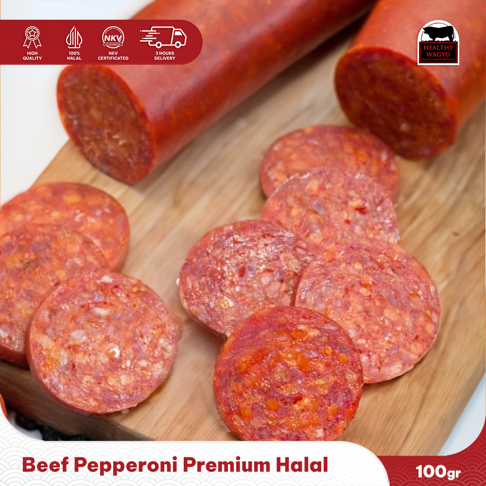 Jual Beef Pepperoni Halal 100gr Healthy Wagyu | Shopee Indonesia