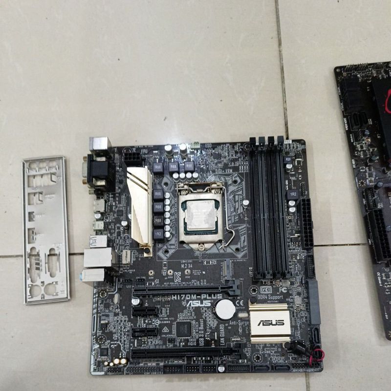 Jual mainboard Asus h170m ddr4 procsesor core i5-6400 gen6 | Shopee ...