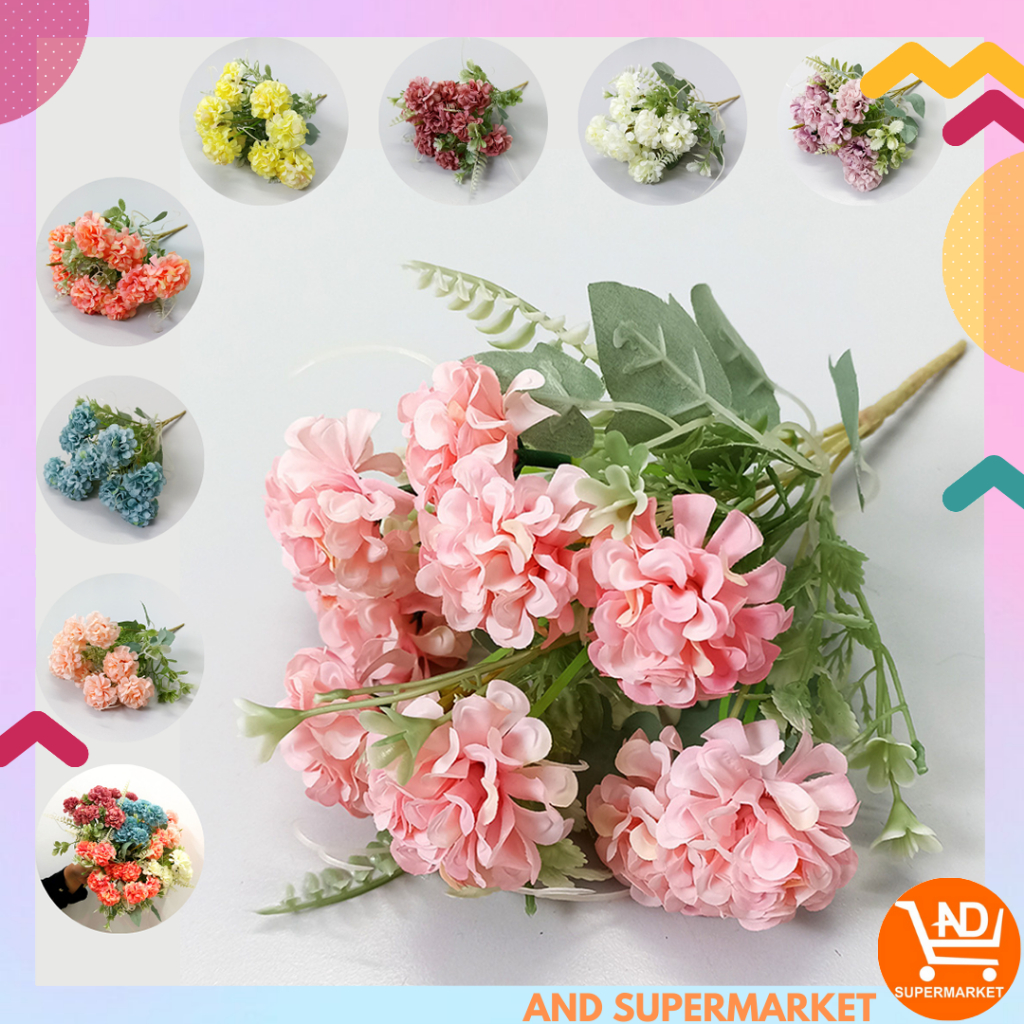 Jual Bunga Hydrangea Hias Tangkai Artificial Flowers Cantik Dekorasi ...