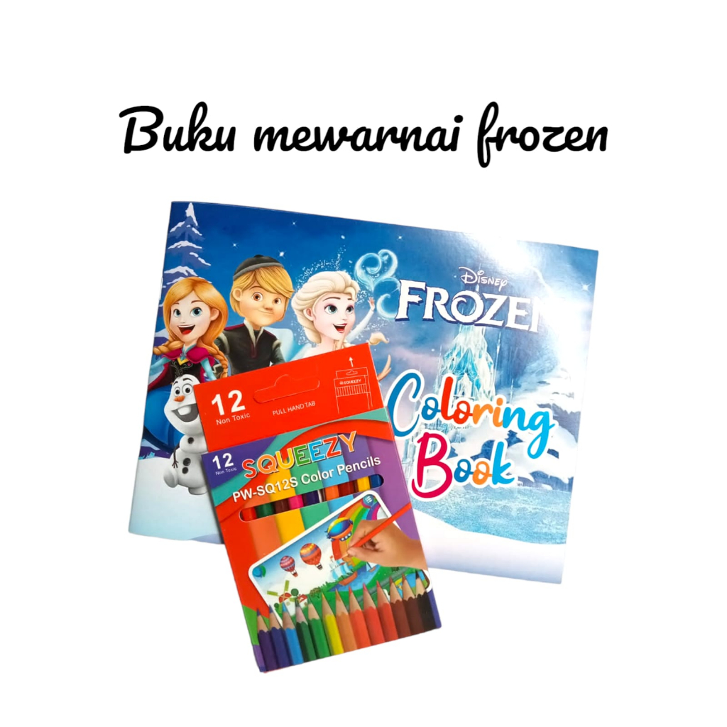 Jual PAKET BUKU MEWARNAI FROZEN BUKU DAN PENSIL WARNA | Shopee Indonesia