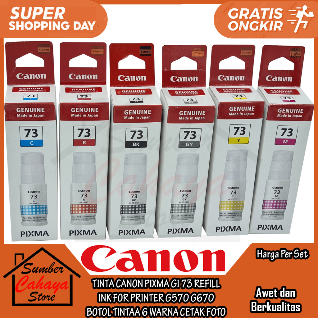 Jual Canon Gi 73 For Printer Refill Ink Tipe Perinter G570 G670 ...