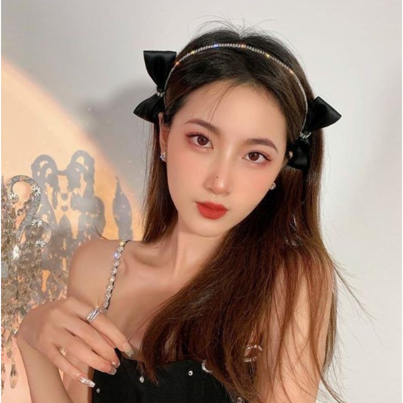 Jual Pearleen korean headband/ bando bandana kristal pita wanita idol ...