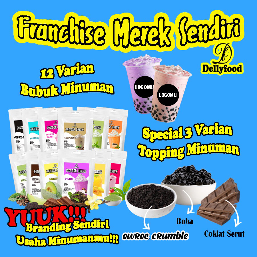 Jual Franchise Merek Sendiri / Paket Usaha Minuman Pakai Merek Sendiri ...