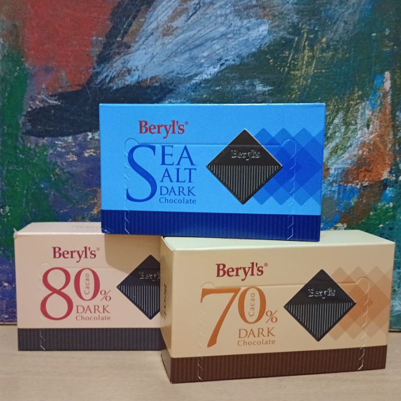 Jual Beryl's 60gr Dark Chocolate 70% 80% Seasalt Cocoa Beryls | Shopee ...