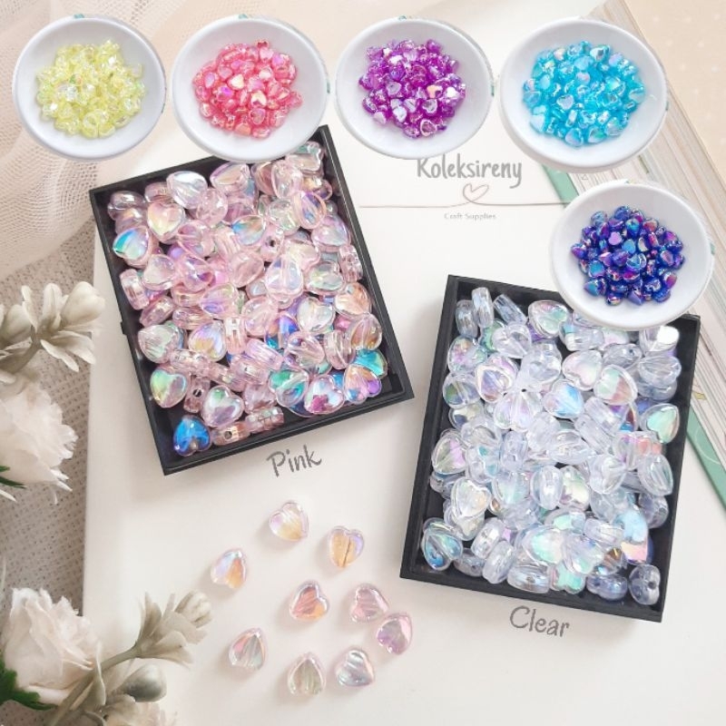 Jual MK119 - Manik Acrylic AB Love Grade A - 10pcs | Shopee Indonesia