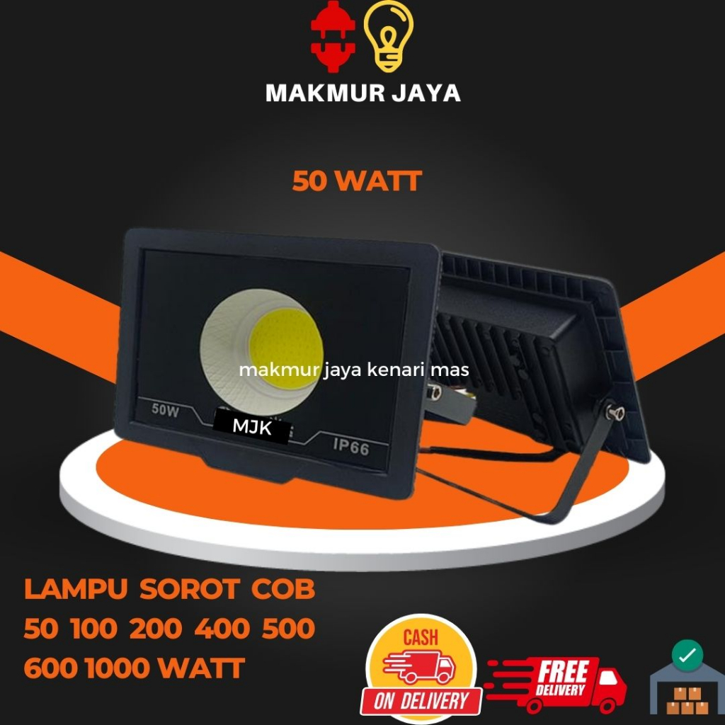 Jual Lampu Sorot Tembak Led 50W 50 Watt /lampu led sorot / tembak / floodlight / outdoor ...