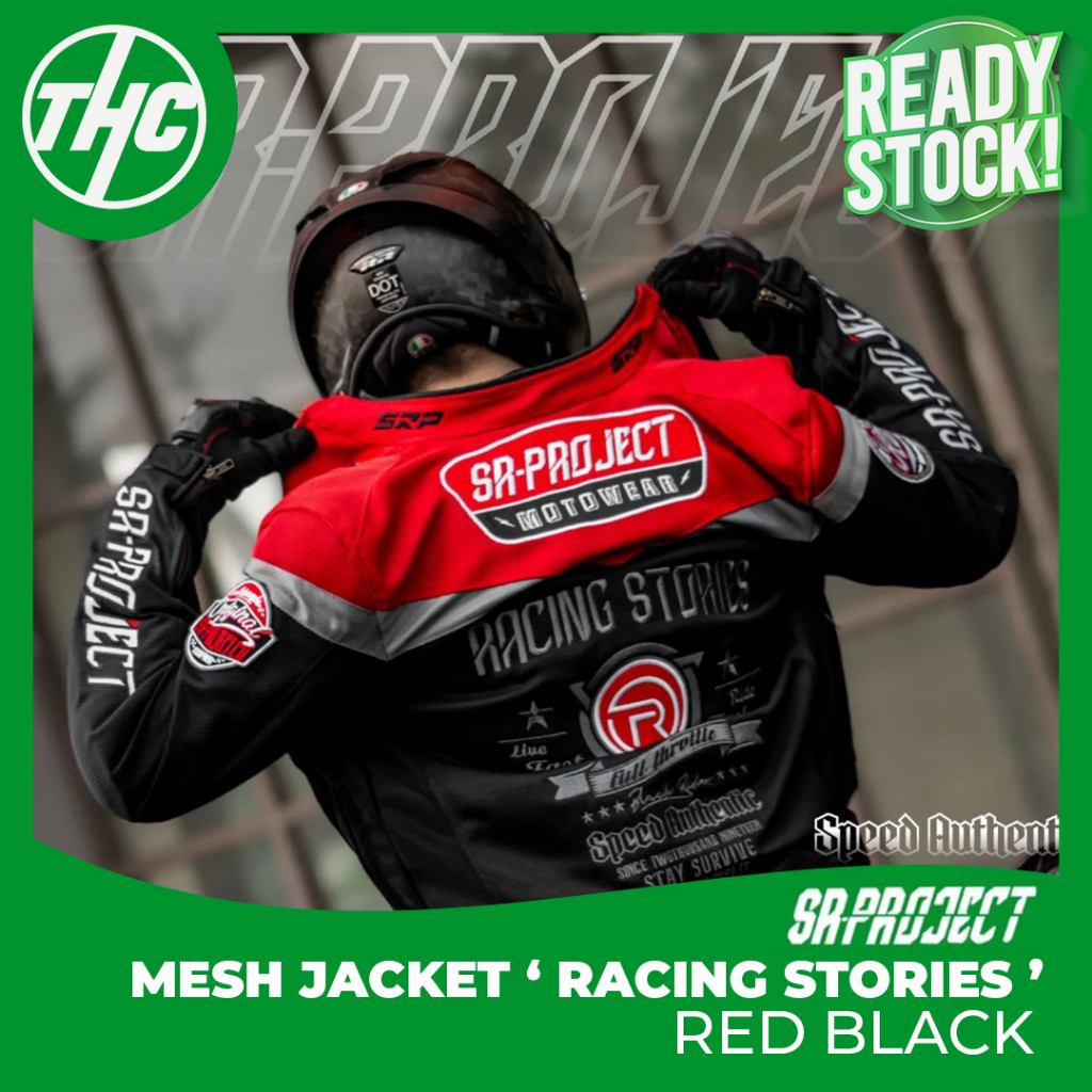 Jual JAKET MESH SR PROJECT RACING STORIES BLACK RED | Shopee Indonesia