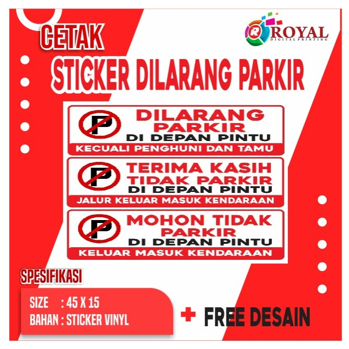 Jual Sticker Dilarang Parkir Shopee Indonesia