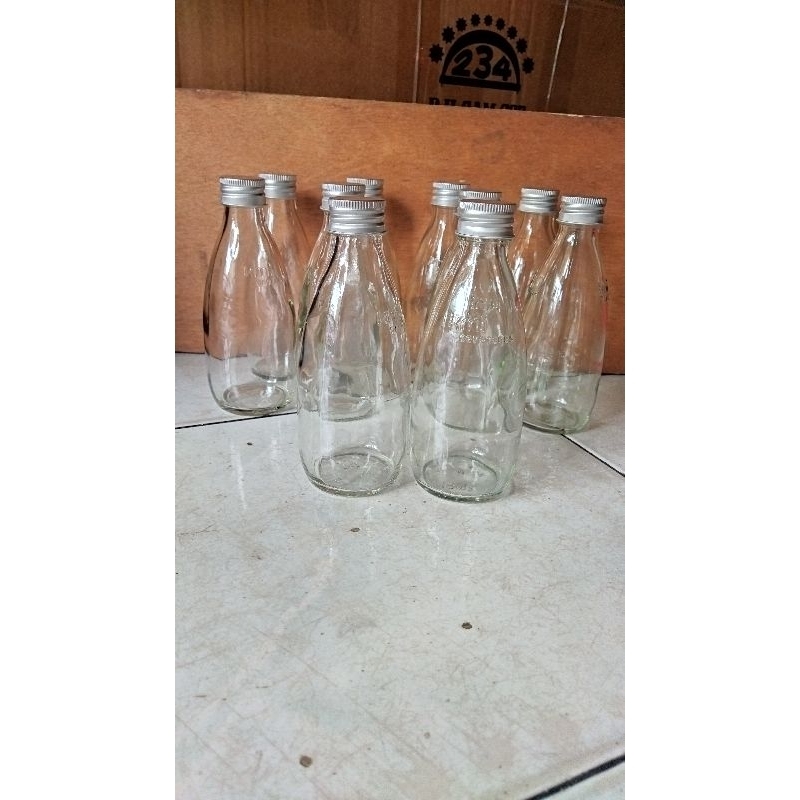 Jual BOTOL KACA 250 TUTUP ALUMUNIUM, SODA 250ML | Shopee Indonesia