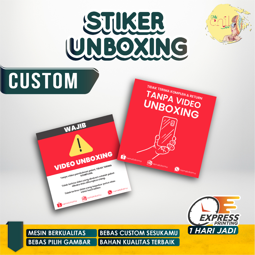 Jual STICKER UNBOXING / STIKER PERINGATAN / STIKER VIDEO UNBOXING ...