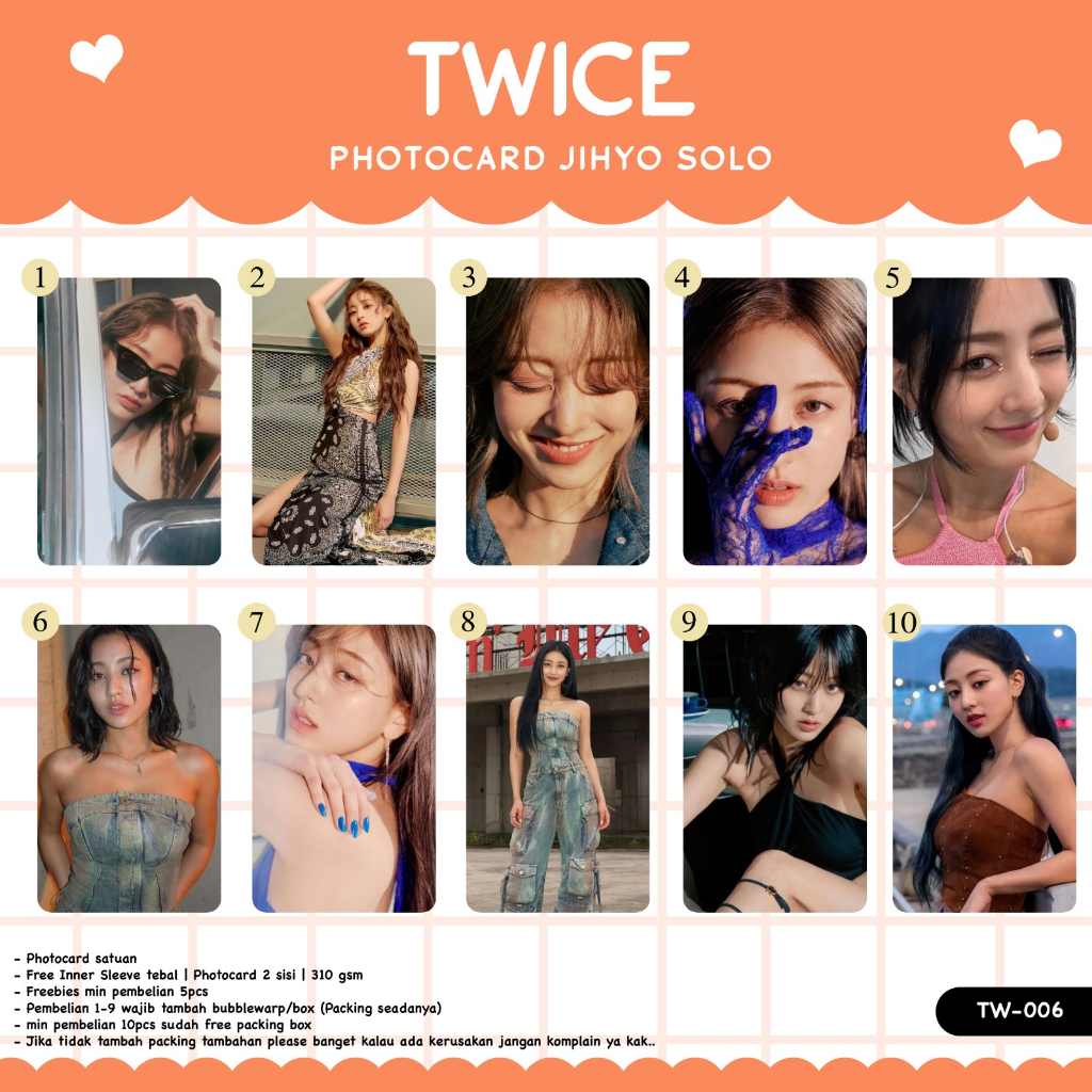 Jual PHOTOCARD TWICE JIHYO SOLO ALBUM TANDA TANGAN MEMBER BELAKANG ...