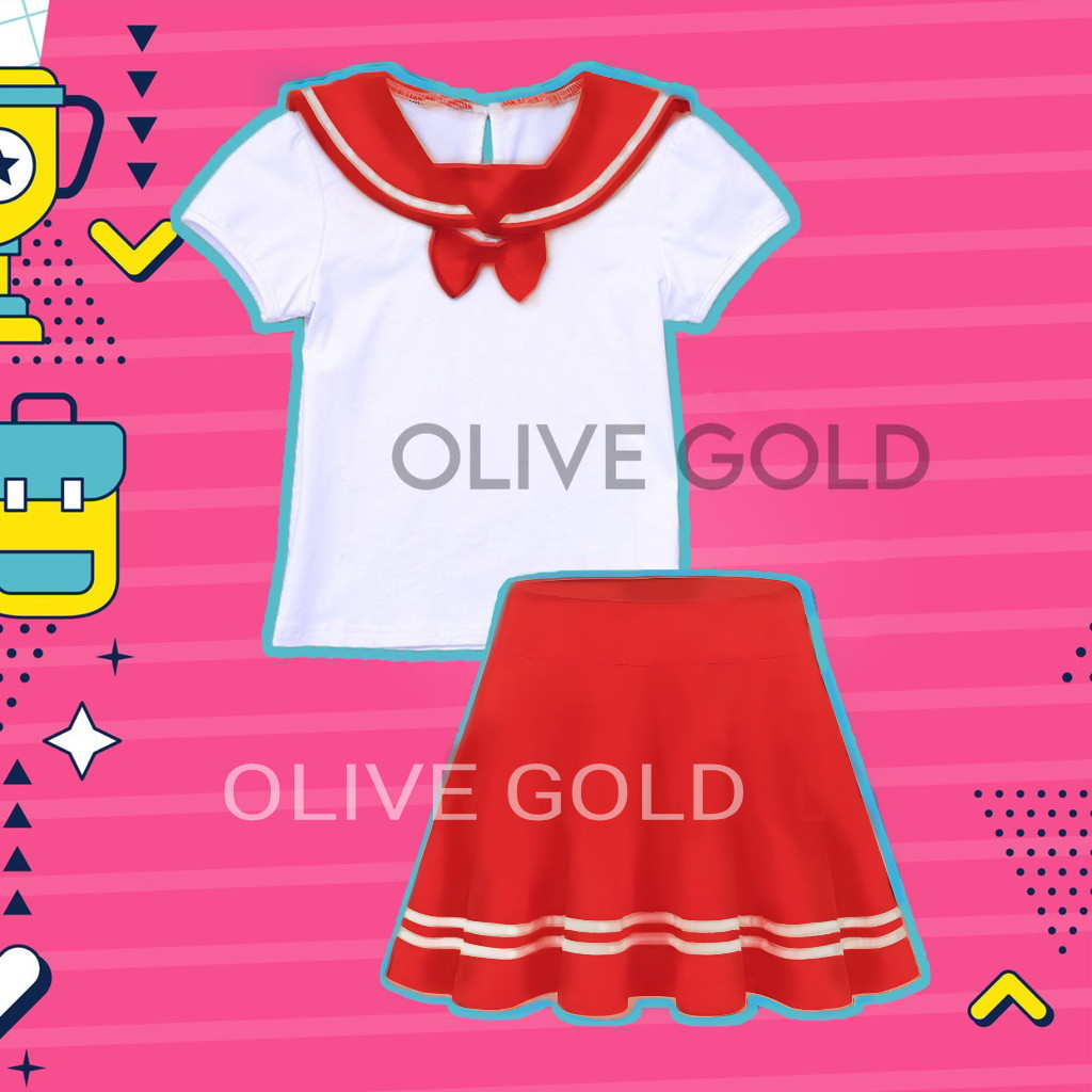 Jual Stelan Blouse Kemeja Model Anak Sekolah Jepang Stelan Kemeja ...