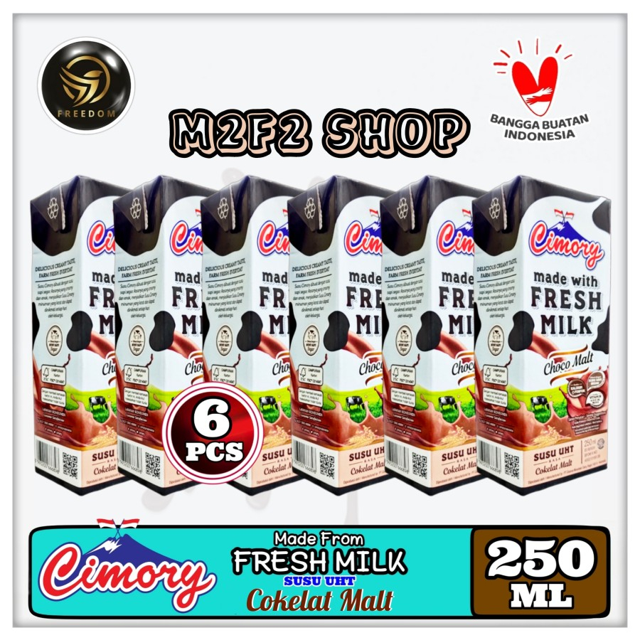 Jual Susu Cimory Fresh Milk Kotak UHT Choco | Cokelat Malt - 250 ml ...