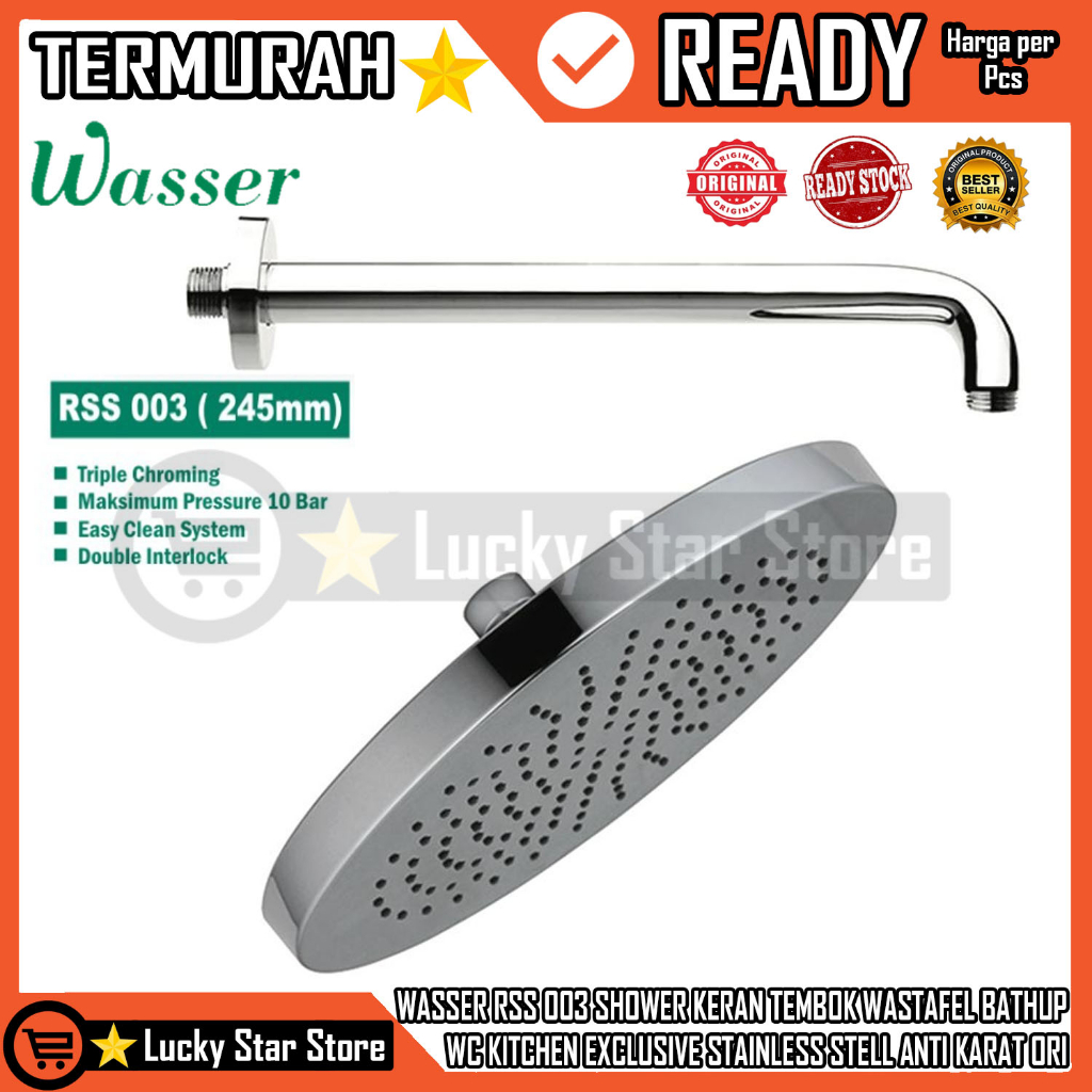 Jual WASSER SHOWER RSS 003 WALL MOUNTED HEAD KERAN AIR PANCURAN SOWER ...