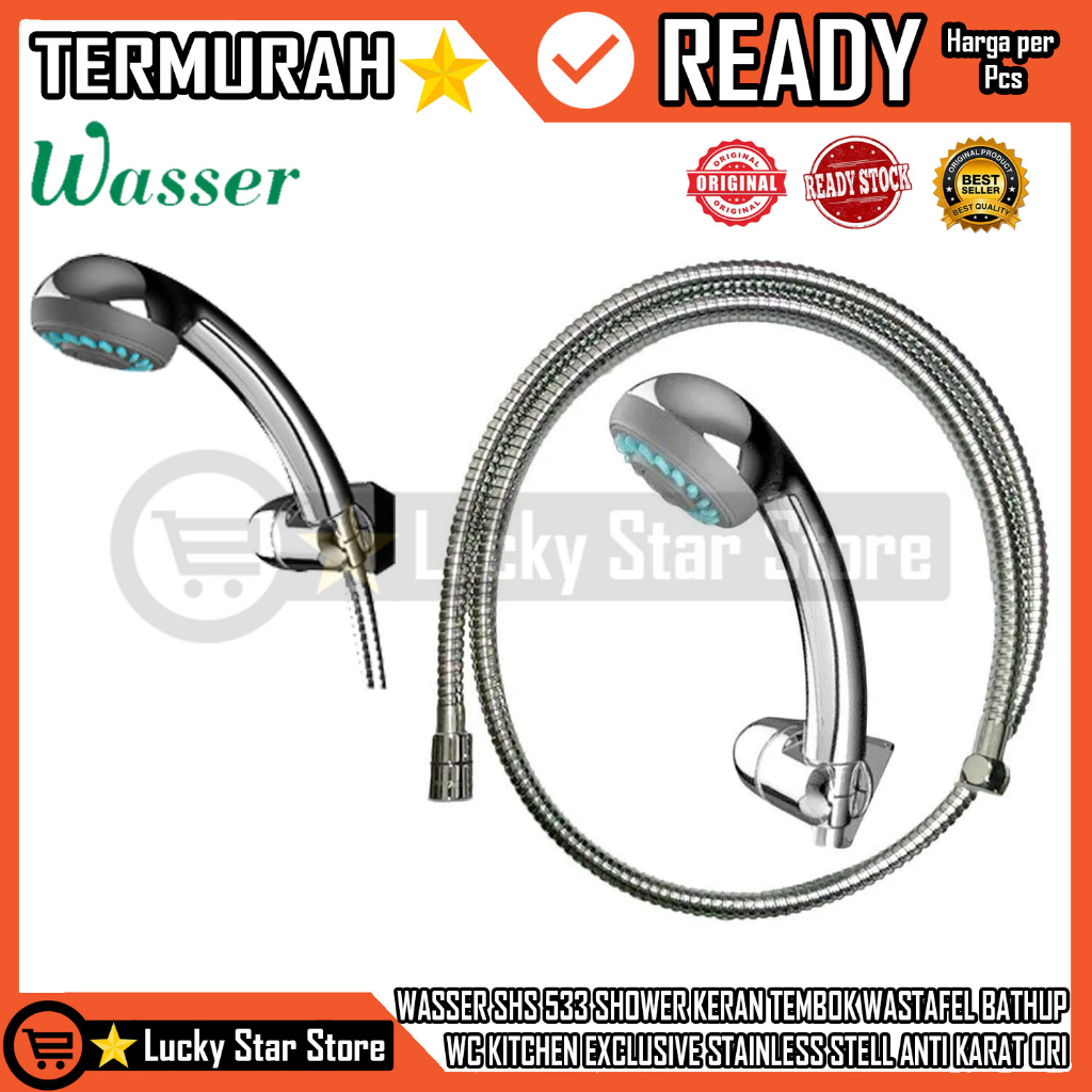 Jual WASSER SHOWER SHS 533 HAND SET KERAN AIR PANCURAN SOWER STAINLESS ...