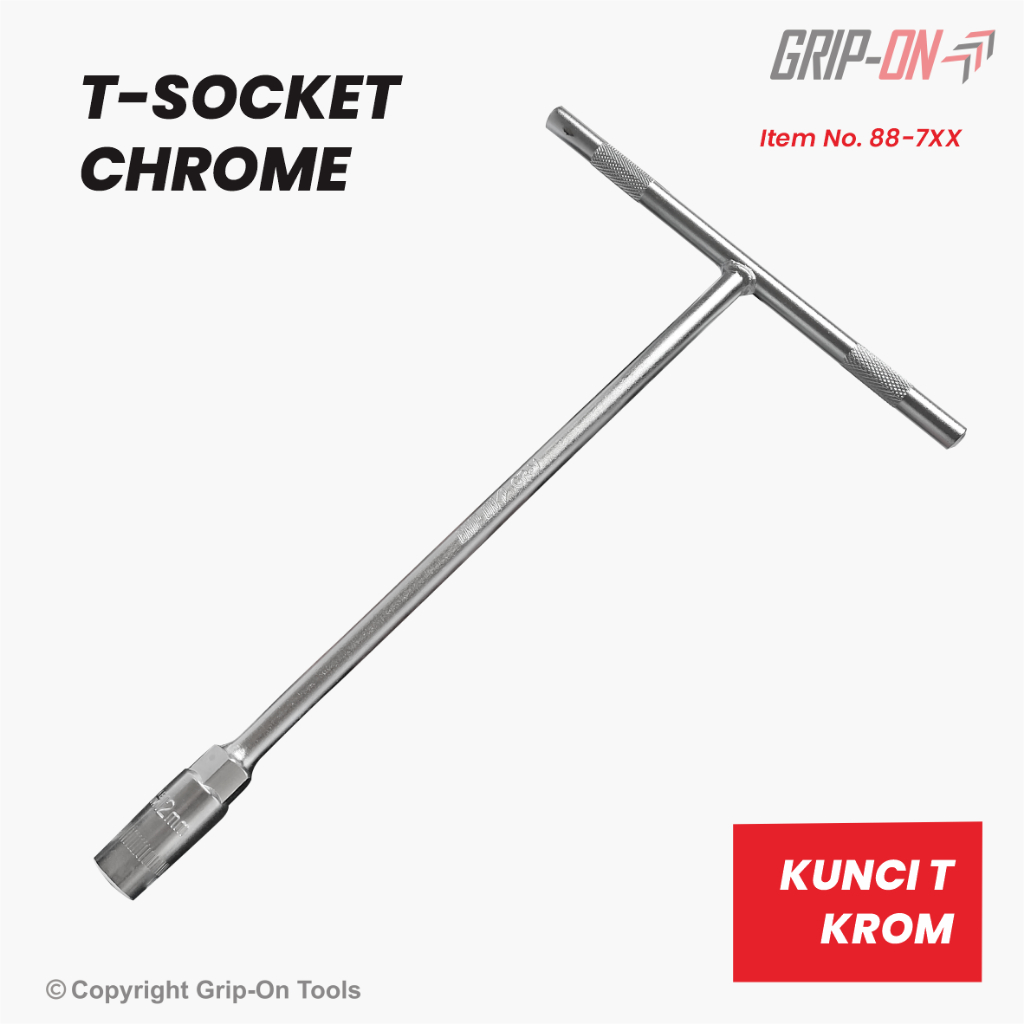 Jual Grip-On T-Socket Chrome Kunci Soket T Chrome / Kunci T Krom Heksagonal (6 PT) | Shopee ...