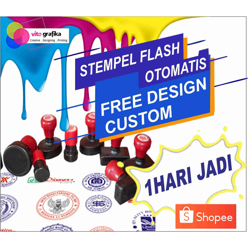 Jual Stempel, Stempel Custome, Stempel Otomatis, Stempel Flash, | Shopee Indonesia