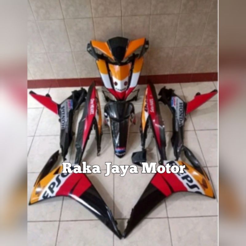 Jual Paket Full Body Halus Honda Blade New Repsol Warna Orange | Shopee ...