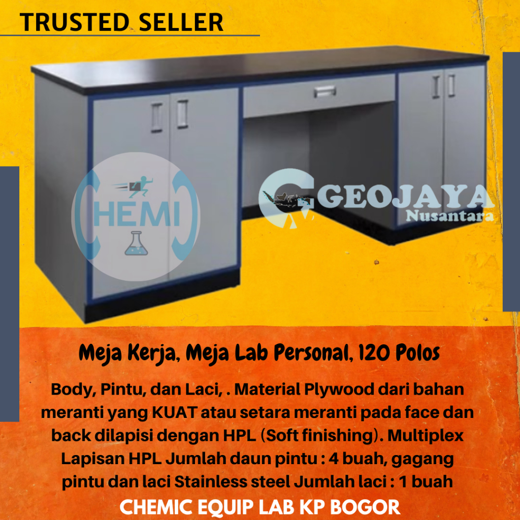 Jual Meja Kerja, Meja Lab Personal, 120 Polos | Shopee Indonesia
