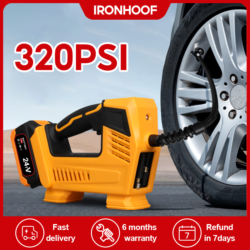 Jual IRONHOOF 24V Baterai Pompa Ban Mobil Truk Motor Elektrik Cek ...