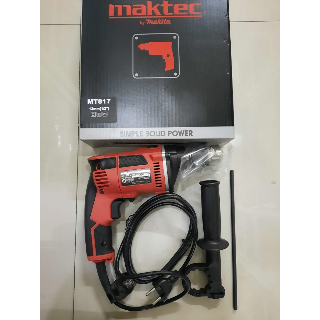 Jual MAKTEC MT817 Mesin Bor Tangan Tembok / Beton 13mm Hammer Drill MT ...
