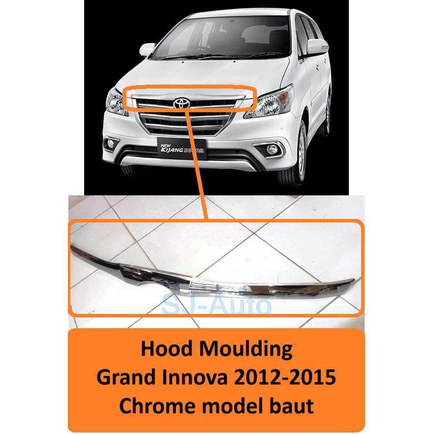 Jual Hood Moulding Grand Innova 2012-2015 Chrome Model Baut Lis Kap ...
