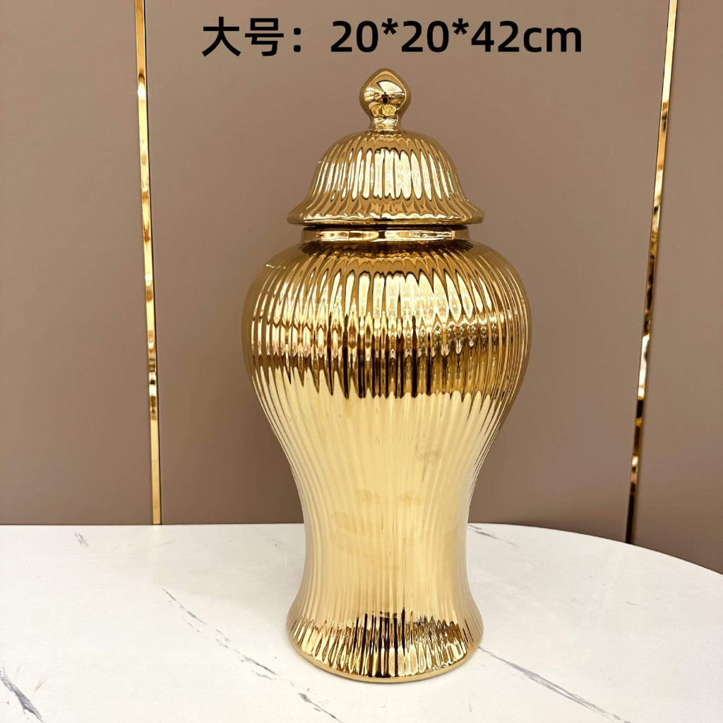 Jual Vas Guci Putih Gold Mewah / Luxury Decorative White Gold Vase ...