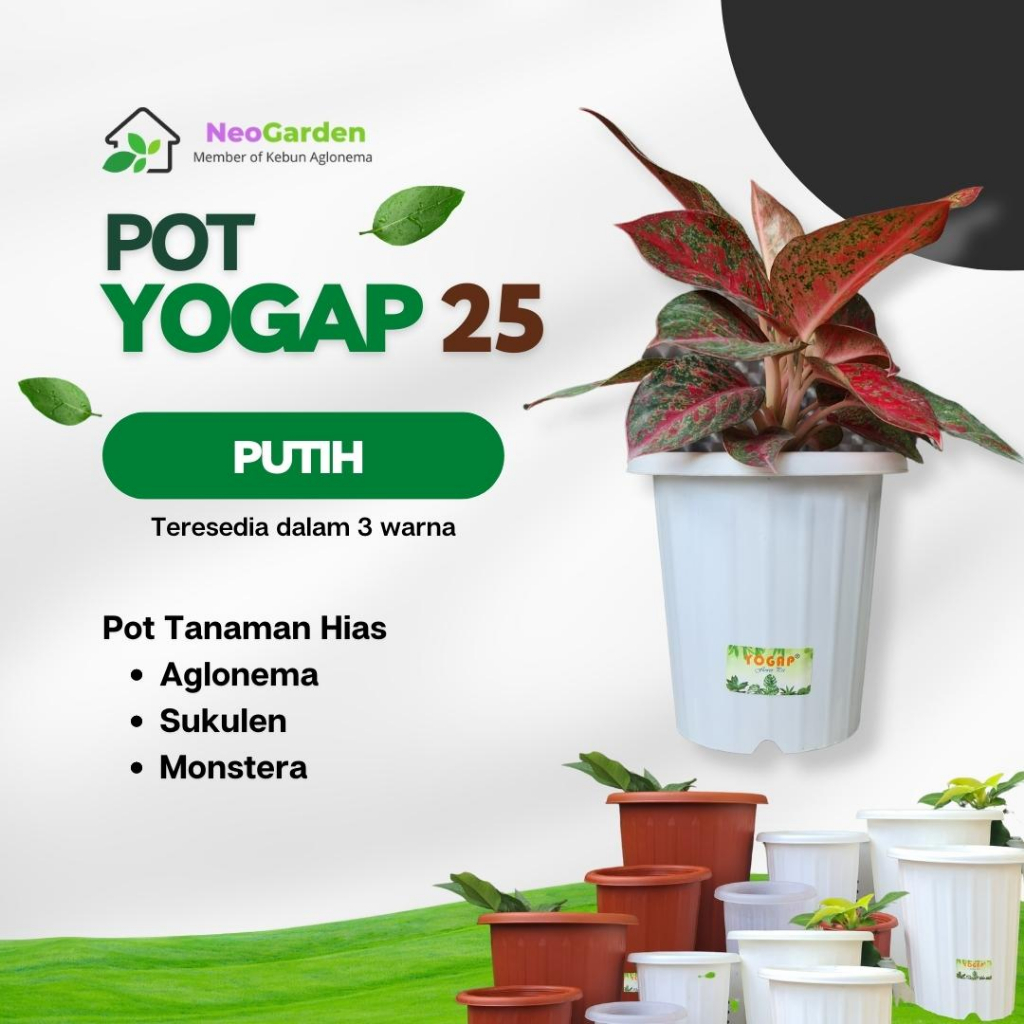 Jual POT YOGAP 25 - Pot untuk bunga tanaman hias pot plastik ukuran 25 ...