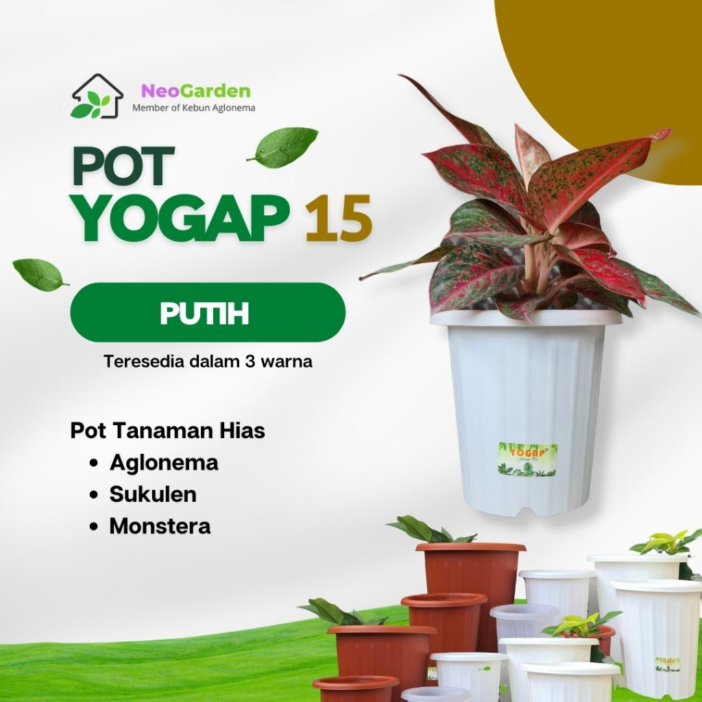 Jual POT YOGAP 15 - Pot untuk bunga tanaman hias pot plastik ukuran 15 ...