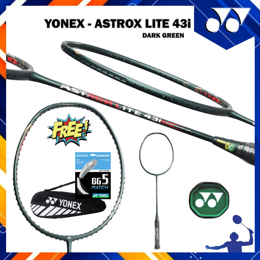 Jual Raket Badminton Yonex Original Astrox Lite 43i i-Series 5UG5 Dk Green | Shopee Indonesia
