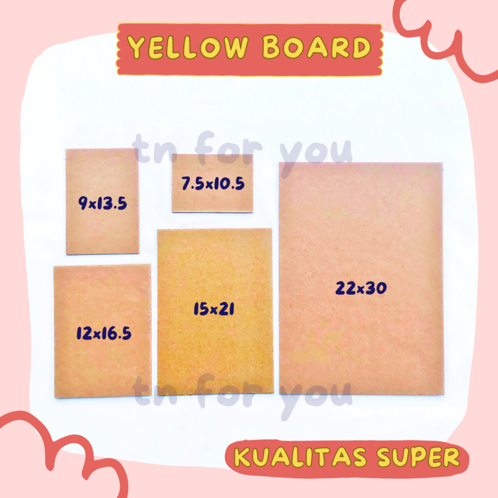 Jual Yellow Board | Kertas Karton Kuning Art Board Tebal No 30 | Bahan ...