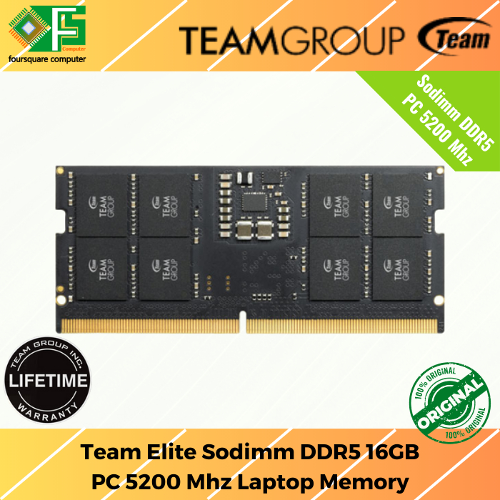 Jual Ram Team Elite Sodimm DDR5 16GB PC 5200 Mhz Laptop Memory resmi | Shopee Indonesia