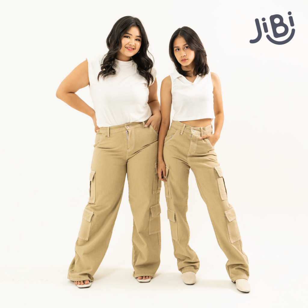 Jual JIBI - Invincible Cargo 4 Pockets Jeans - Peanut - Celana Jeans ...