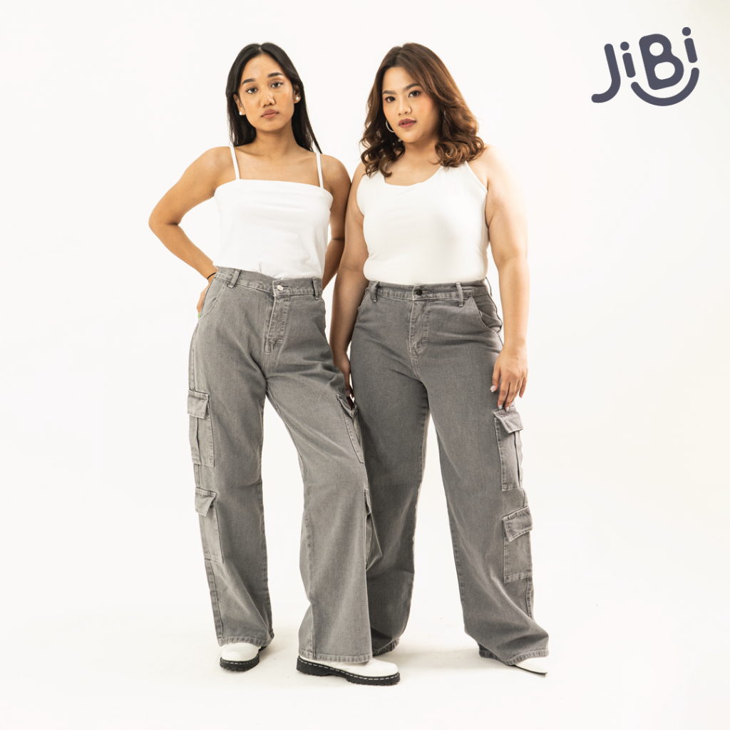 Jual JIBI - Invincible Cargo 4 Pockets Jeans - Grey - Celana Jeans ...