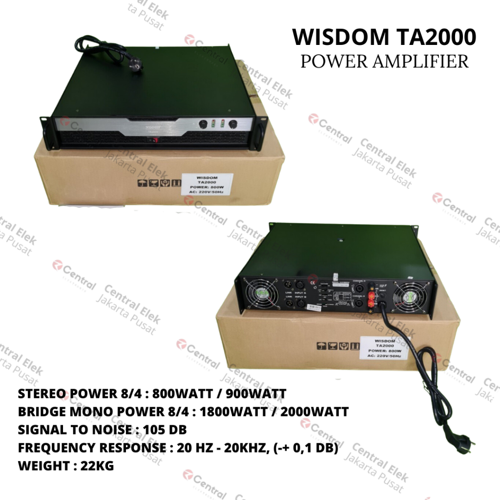 Jual wisdom ta2000 ta-2000 ta 2000 power amplifier class h | Shopee ...