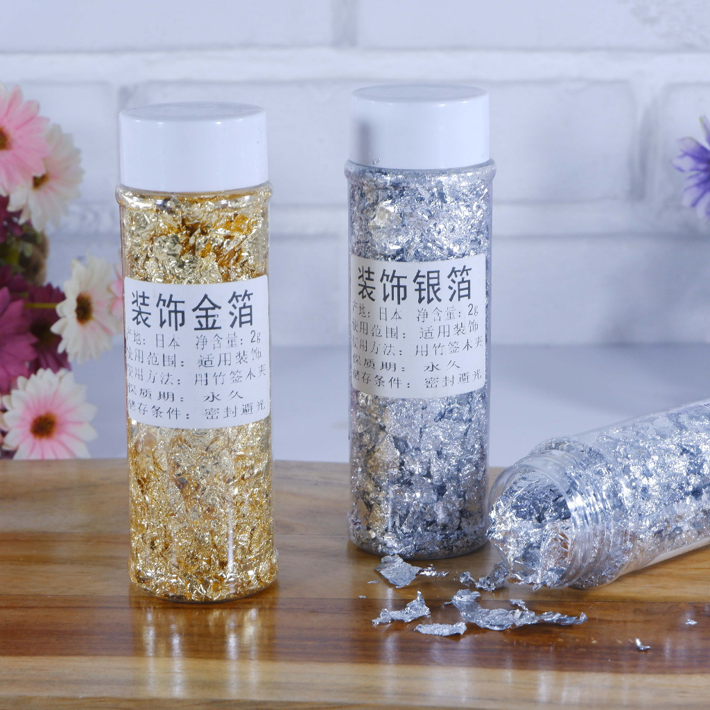 Jual Edible Leaf Gold / Silver Botol | Shopee Indonesia