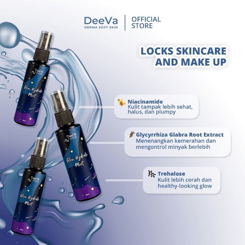 Jual Glow Hydrate Mistby DeeVa Derma Soft Skin(Face mist glowing ...