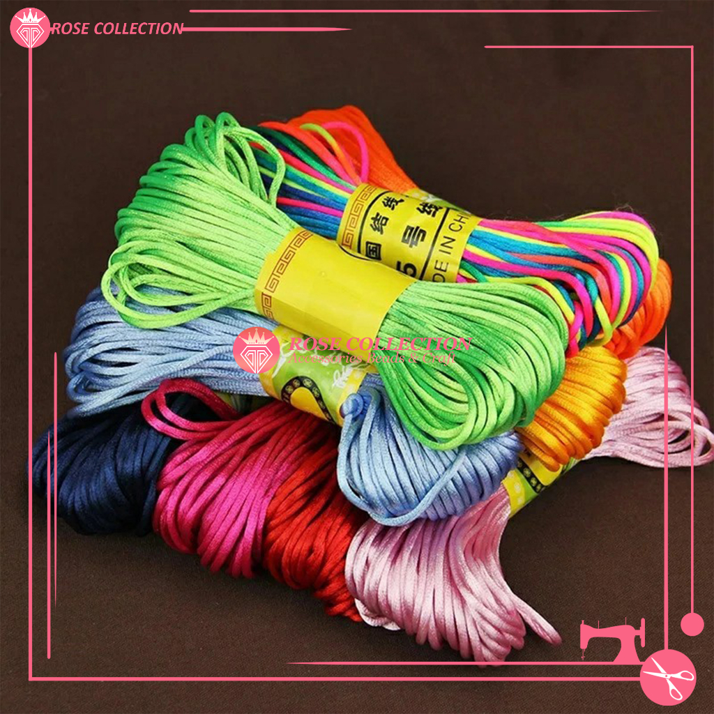 Jual Tali satin/ Tali Cina / Tali Sengkelit Ukuran 2mm (5 Meter ...