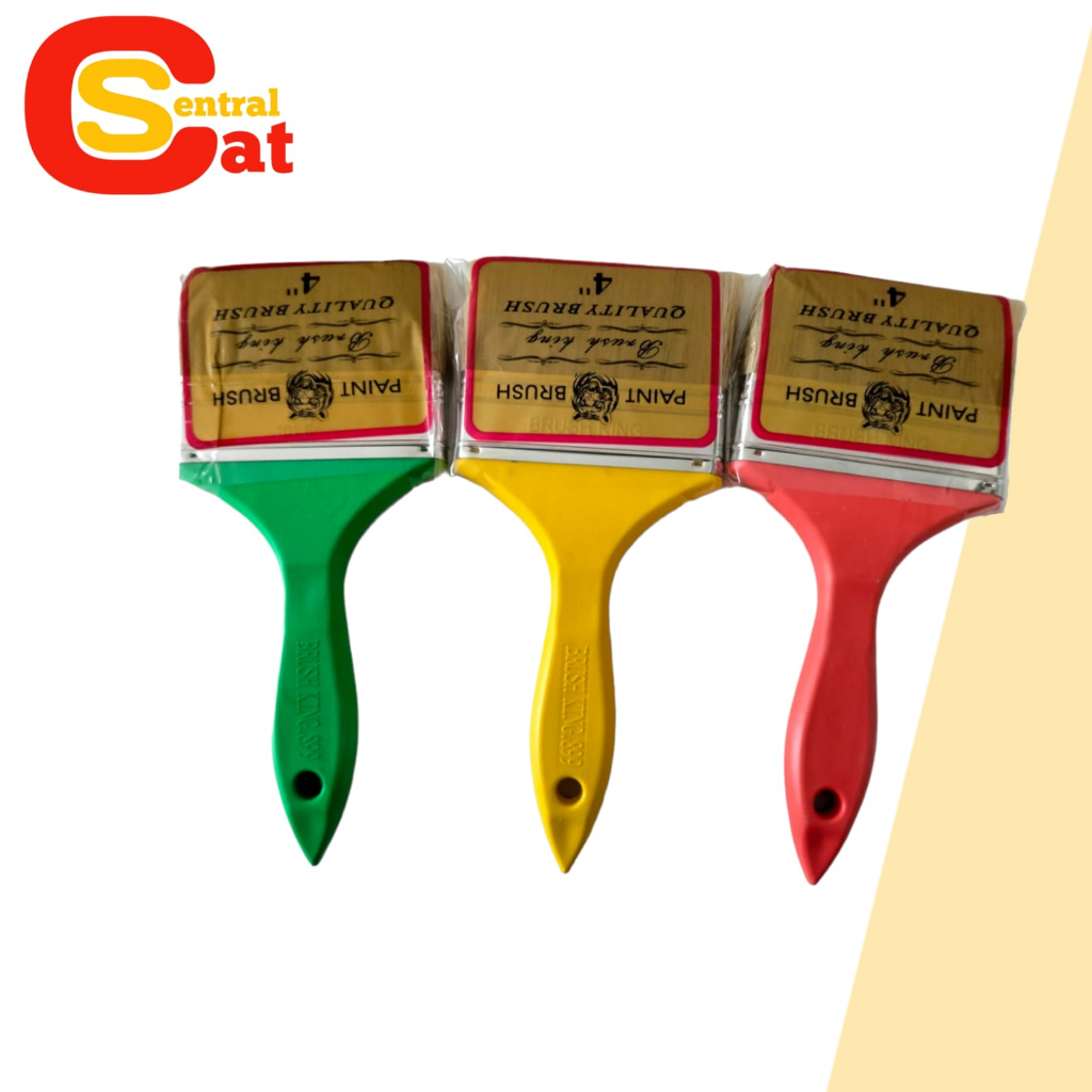 Jual Kuas Cat Tembok Gagang BRUSH KING / Koas Cet Gagang 4 INCHI | Shopee Indonesia