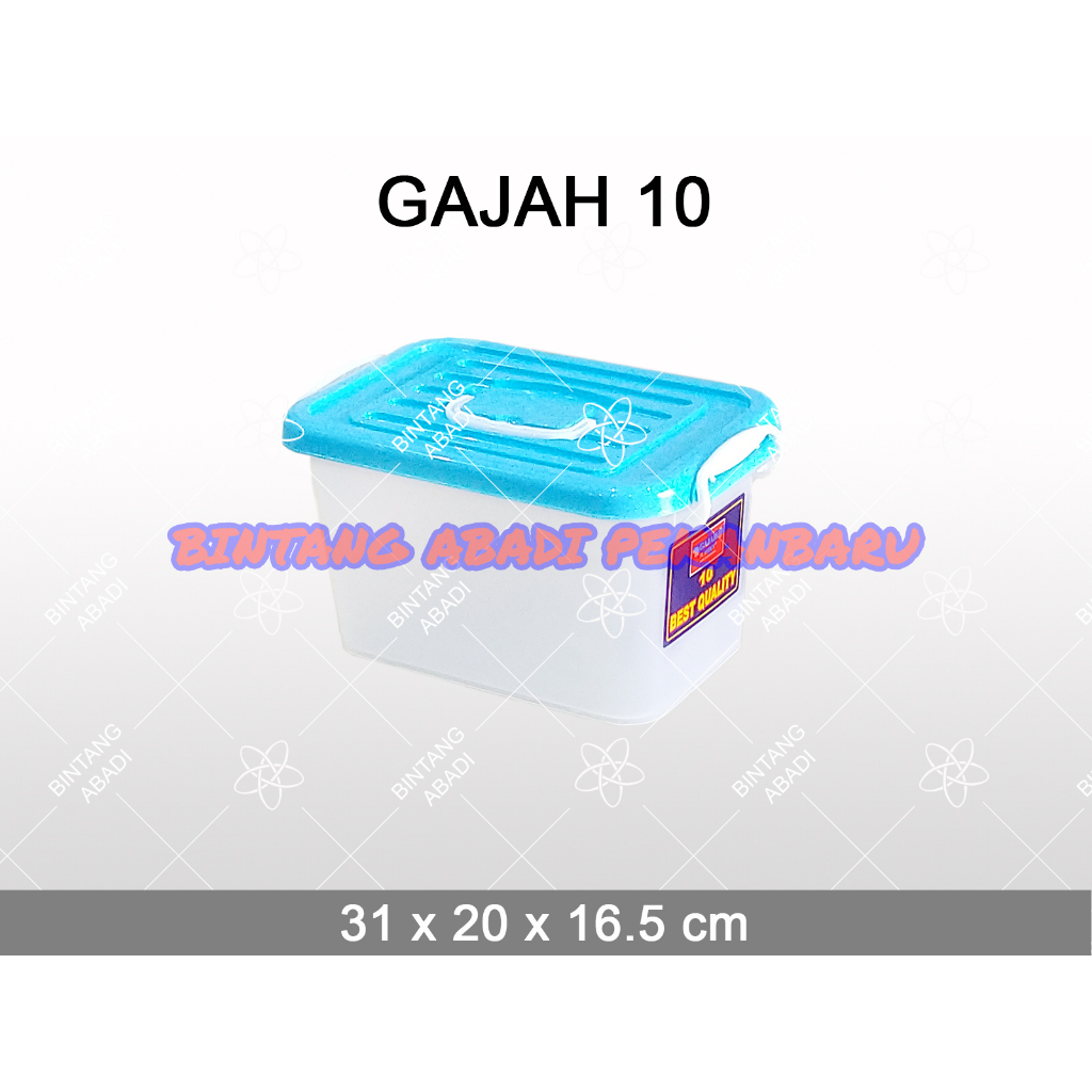 Jual CONTAINER BOX GAJAH 10 LITER NO. 1310 / KONTAINER BOX KOTAK ...