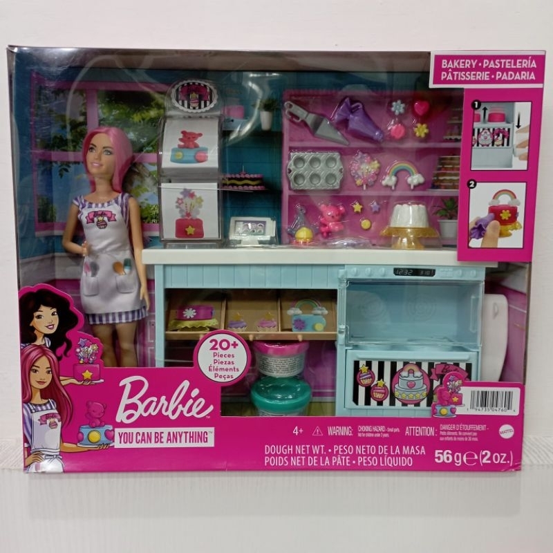 Jual ORI original mattel barbie bakery playset play set doll mainn anak ...