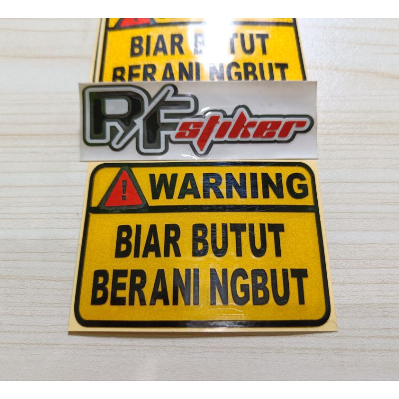 Jual Stiker sticker lucu warning biar butut berani ngebut stiker motor ...