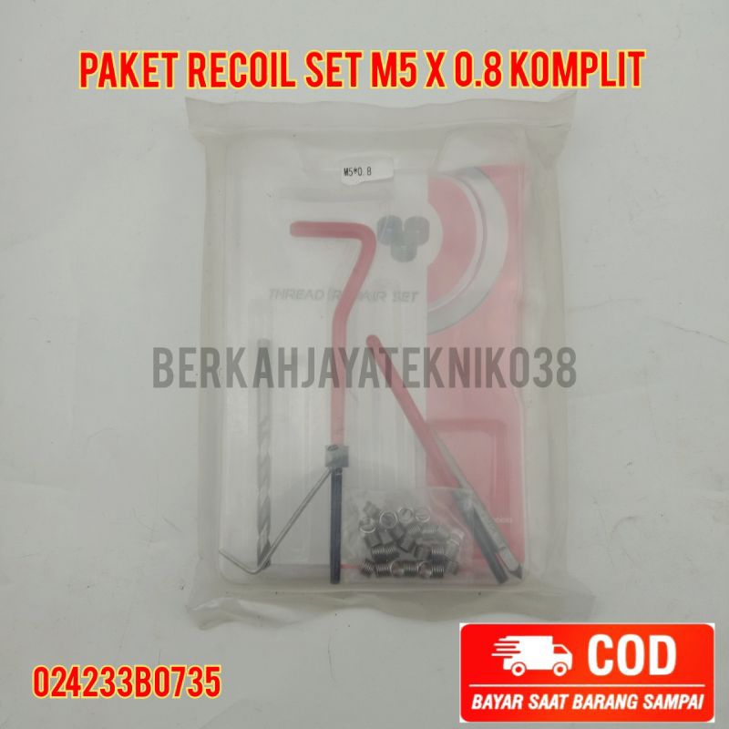 Jual Paket Recoil Set M5x0.8 Komplit Tap Bor Dan Perangkat Pemasangannya | Shopee Indonesia